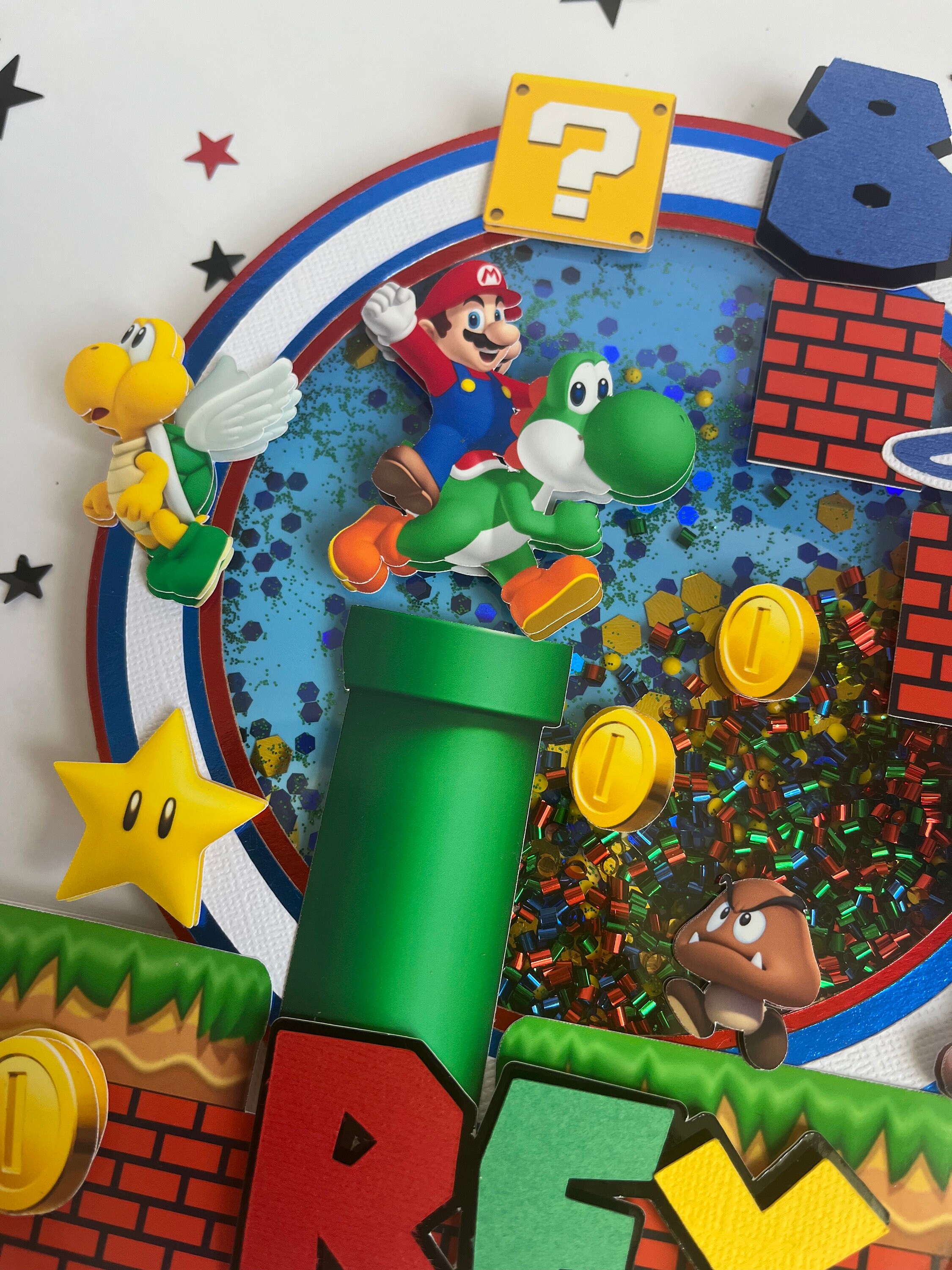 Super Mario Cake Topper Mario Bros Cake Topper Super Mario - Etsy