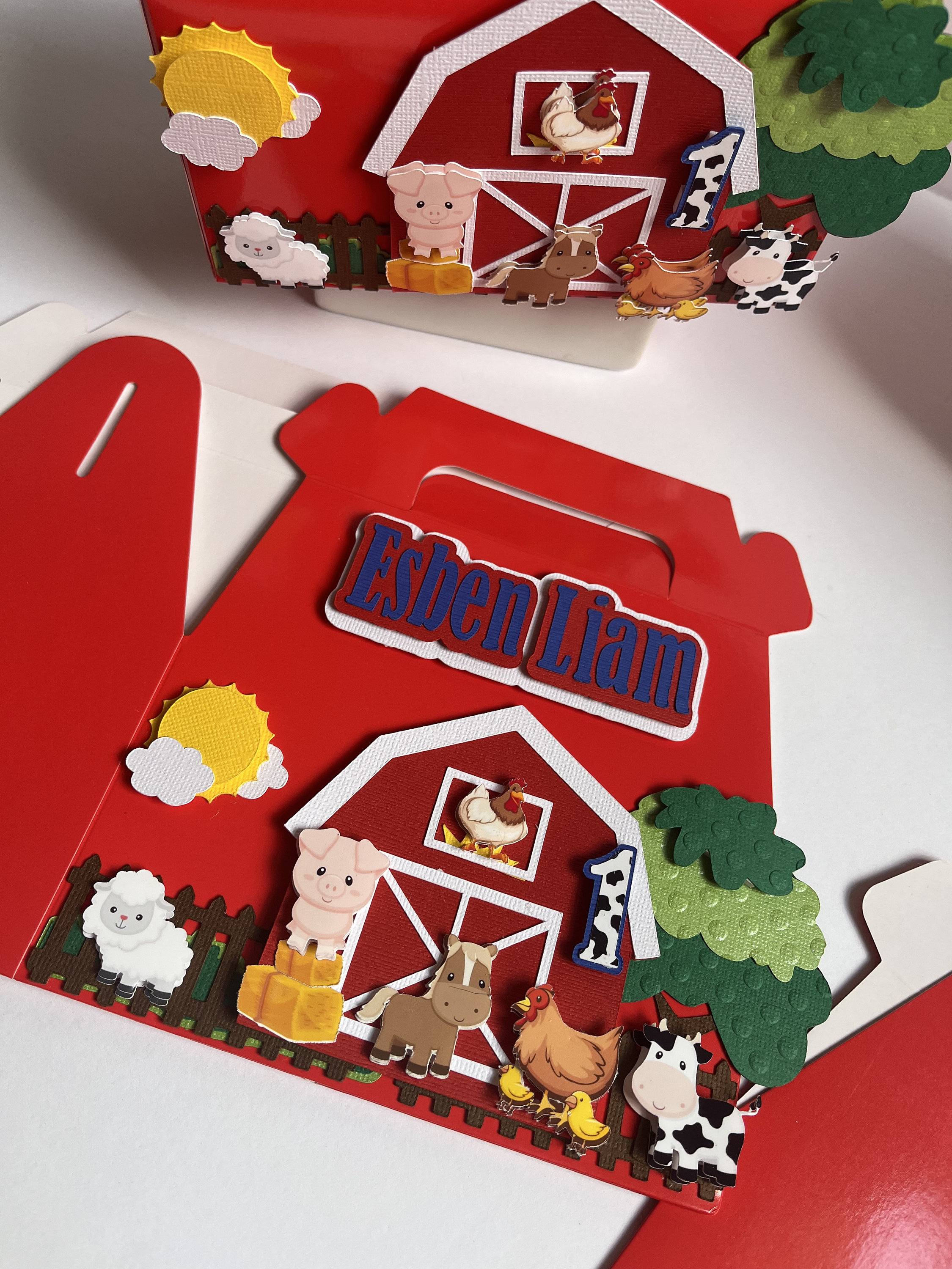 Farm Favor Box/farm Gable Box/farm Birthday/farm Birthday - Etsy