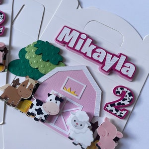 Pink Farm Favor Box: Farm Party Decoration - Etsy