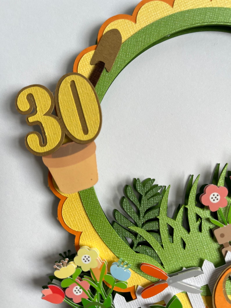 Garden Cake Topper Gardening Cake Topper Garden Theme - Etsy