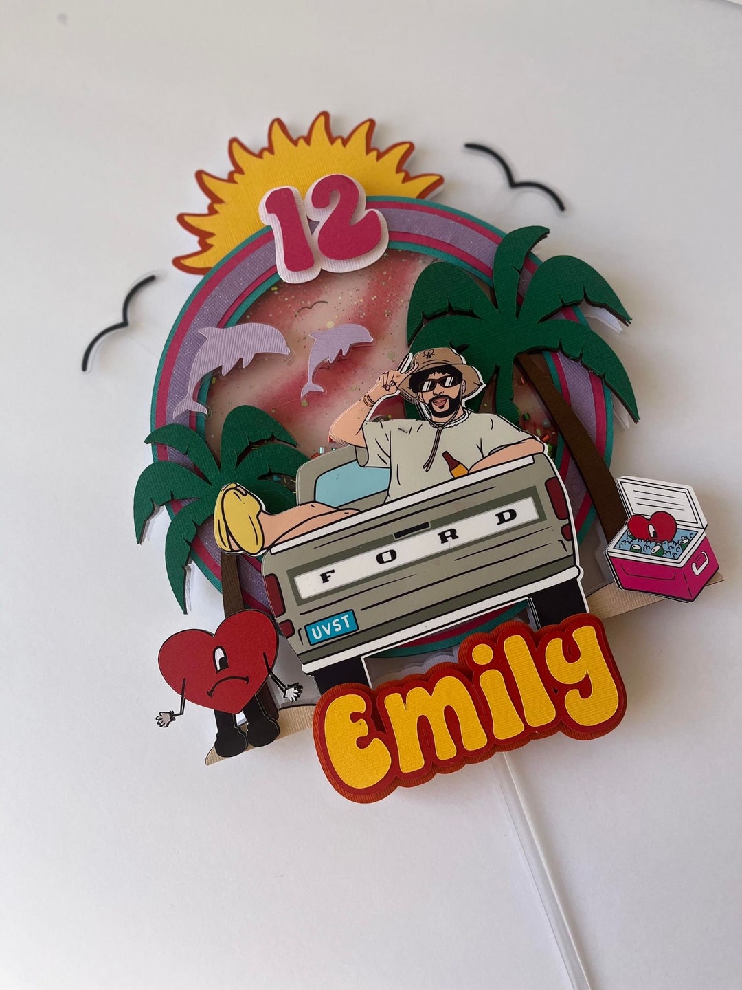 Bad Bunny Cake Topper Un Verano Sin Ti Cake Topper Bad Bunny - Etsy