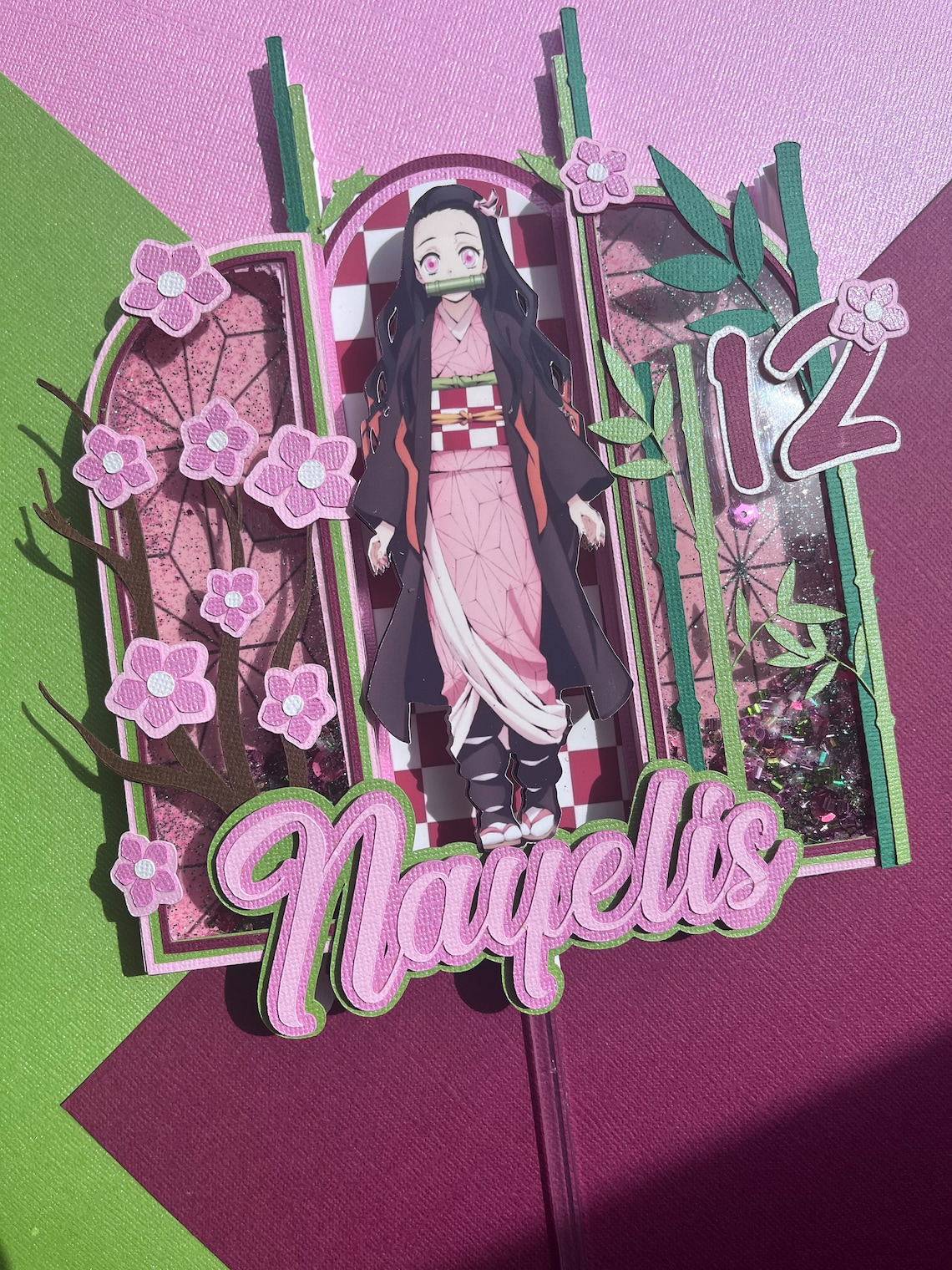 Nezuko Kamado Cake Topper Nezuko Kamado Banner Demon Slayer Etsy
