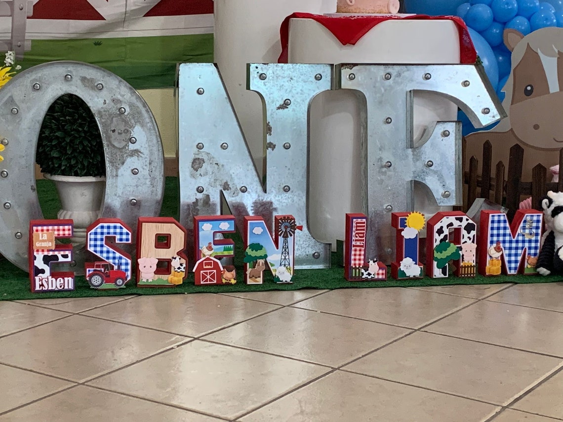 Farm 3D Letters Farm Birthday Party Farm Party Farm - Etsy