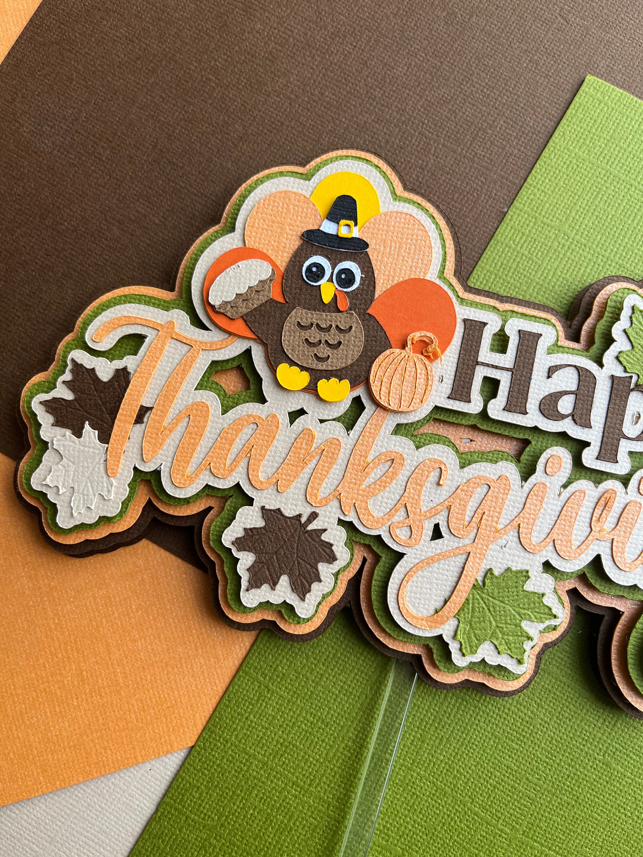 Thanksgiving Cake Topper Turkey Cake Topper Thanksgiving - Etsy