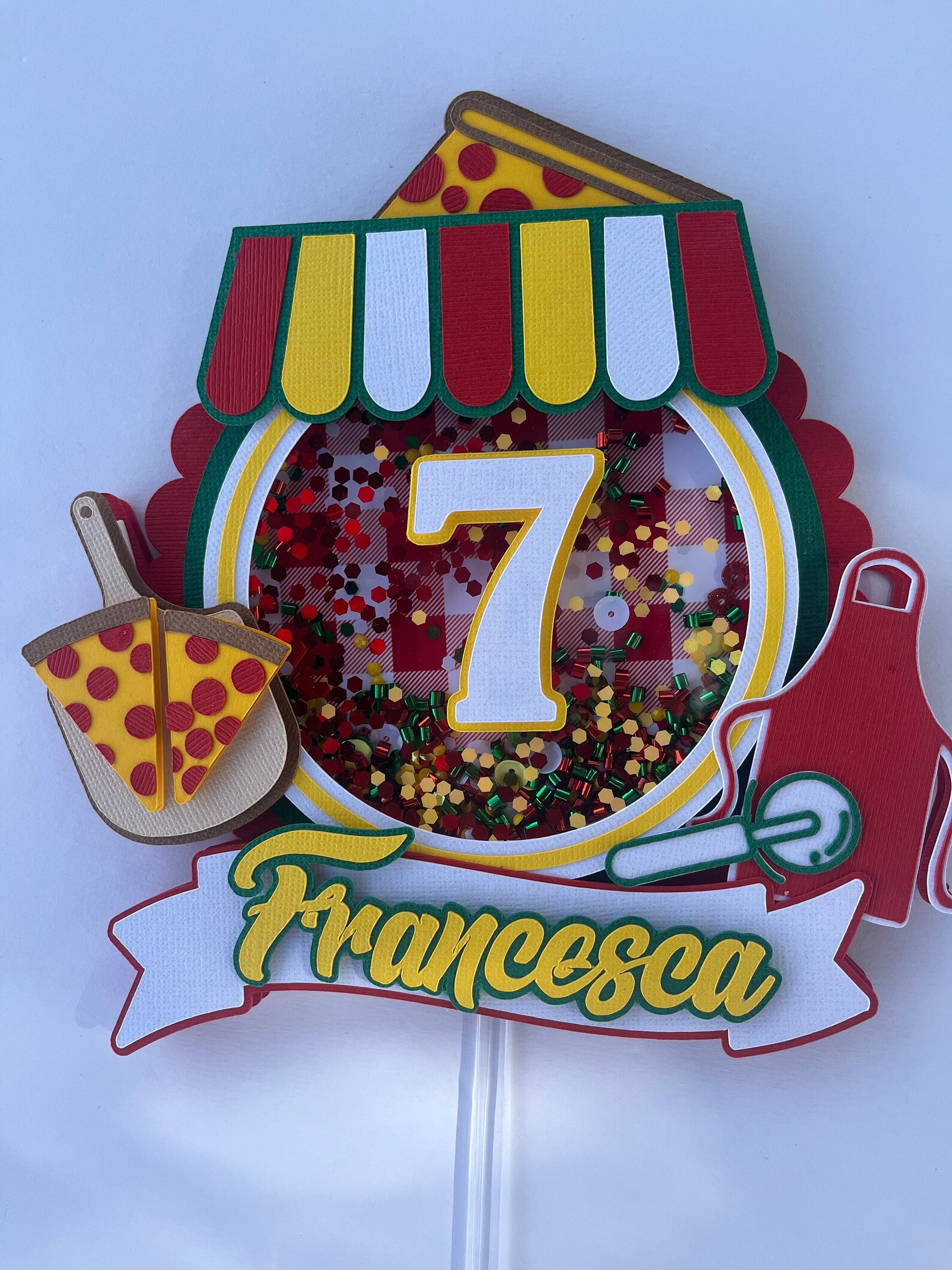 Pizza Cake Topper: Pizza Birthday Party Decoration - Etsy