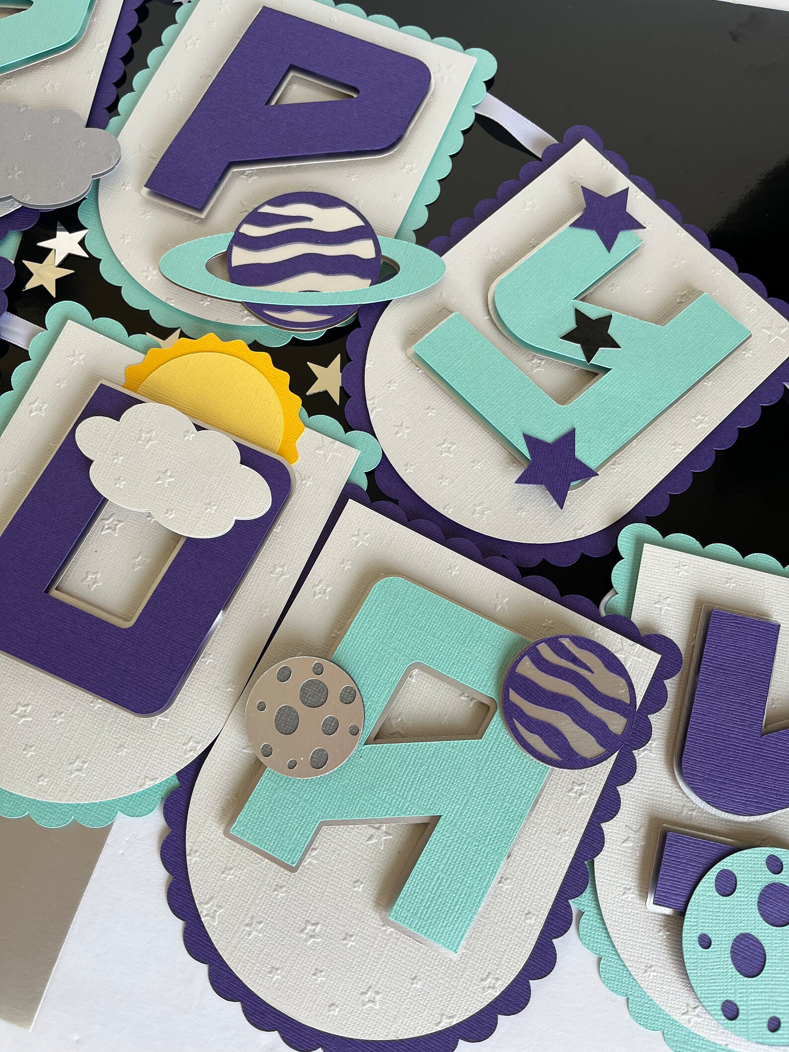 Space Birthday Banner: Galaxy Rocket Party Decor - Etsy
