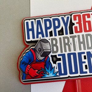 Welder Cake Topper, Welder Birthday, Welder Birthday Party, Welder ...