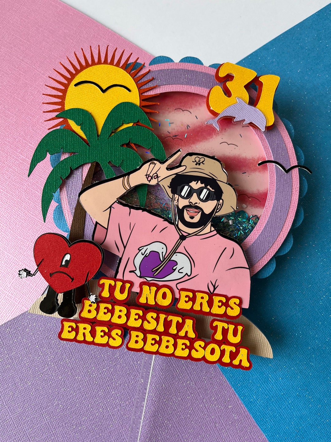 Bad Bunny Cake Topper, Un Verano Sin Ti Cake Topper, Bad Bunny Birthday ...