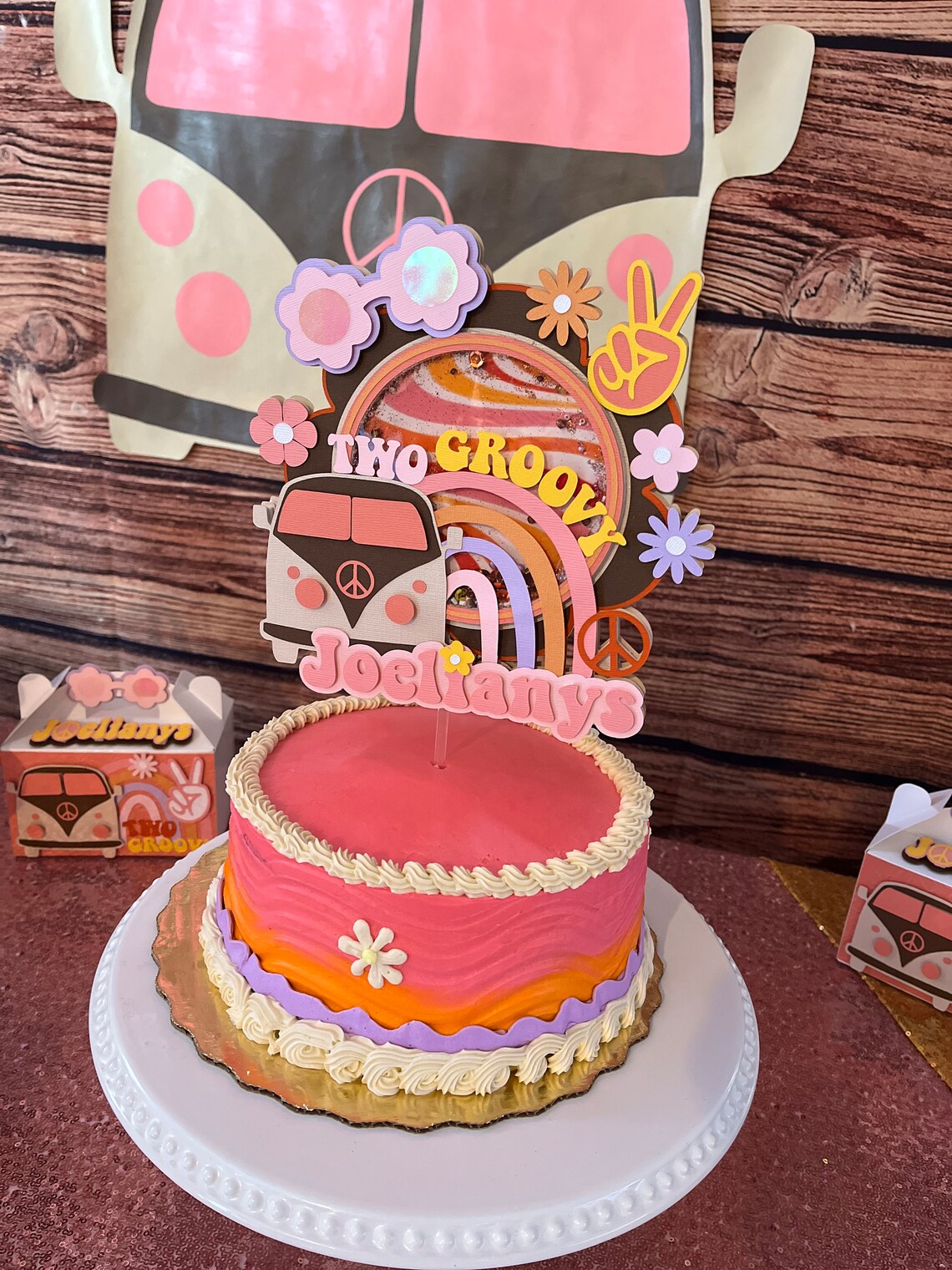 Two Groovy Gable Box/ Two Groovy Party Favor/ Groovy Birthday - Etsy