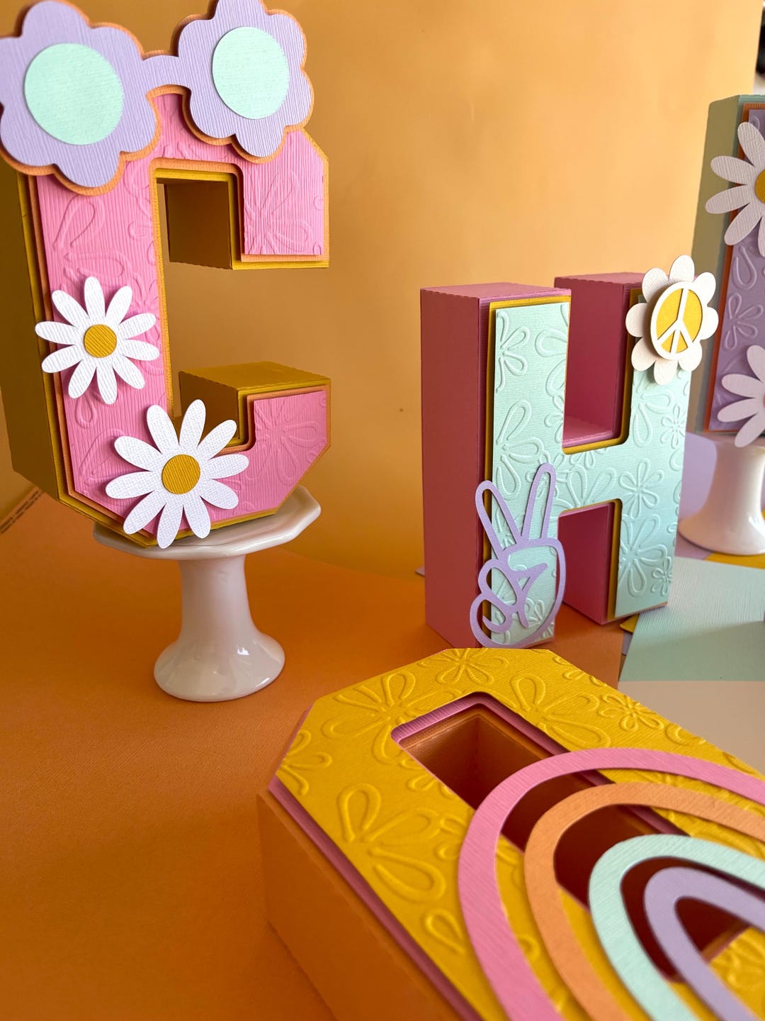 Groovy Letters 3D, Groovy Birthday, Groovy Party Decor, Groovy Birthday ...
