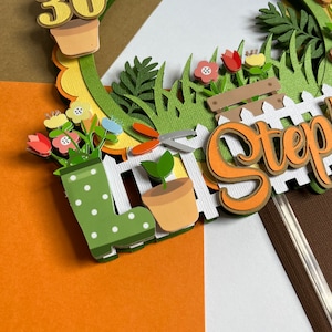 Garden Cake Topper, Gardening Cake Topper, Garden Party Theme ...