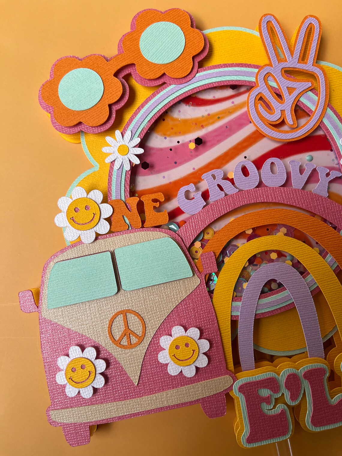 Groovy Cake Topper: Retro Hippie Birthday Party Decoration - Etsy