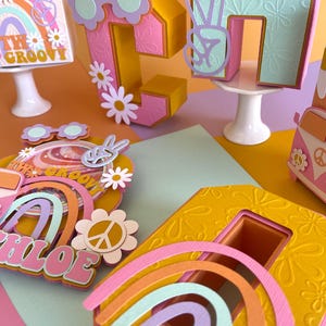 Groovy Letters 3D, Groovy Birthday, Groovy Party Decor, Groovy Birthday ...