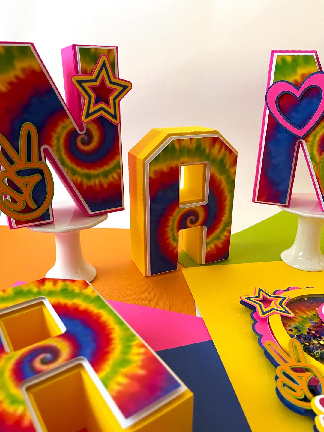 Tie Dye Letters, Tie Dye Birthday, Tie Dye Party Decor, Tie Dye ...