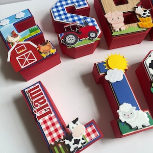 Farm 3D Letters, Farm Birthday Party, Farm Party, Farm Birthday Theme ...