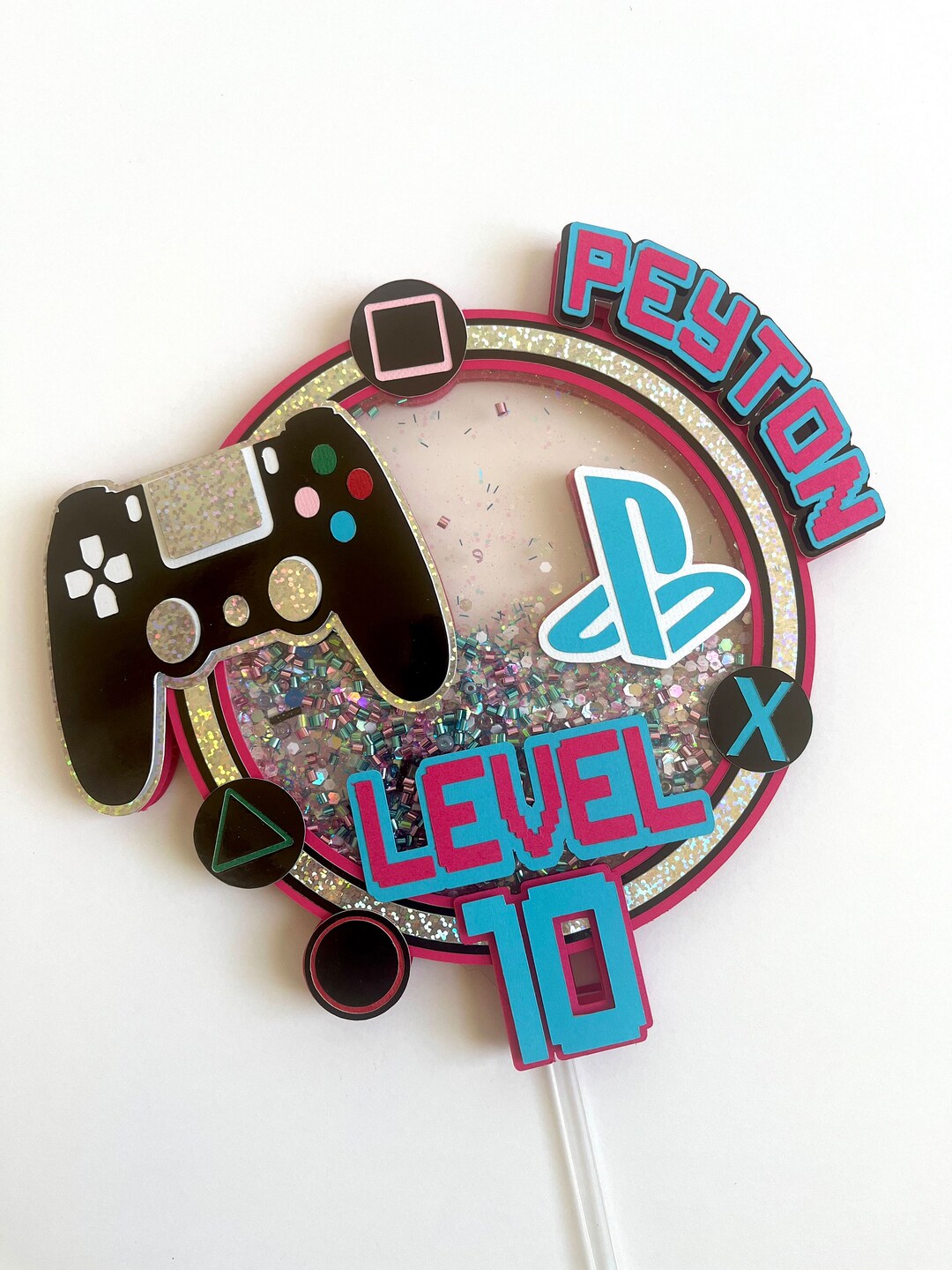 Video Game Cake Topper, Girl Gamer Cake Topper, Gaming Cake Topper ...