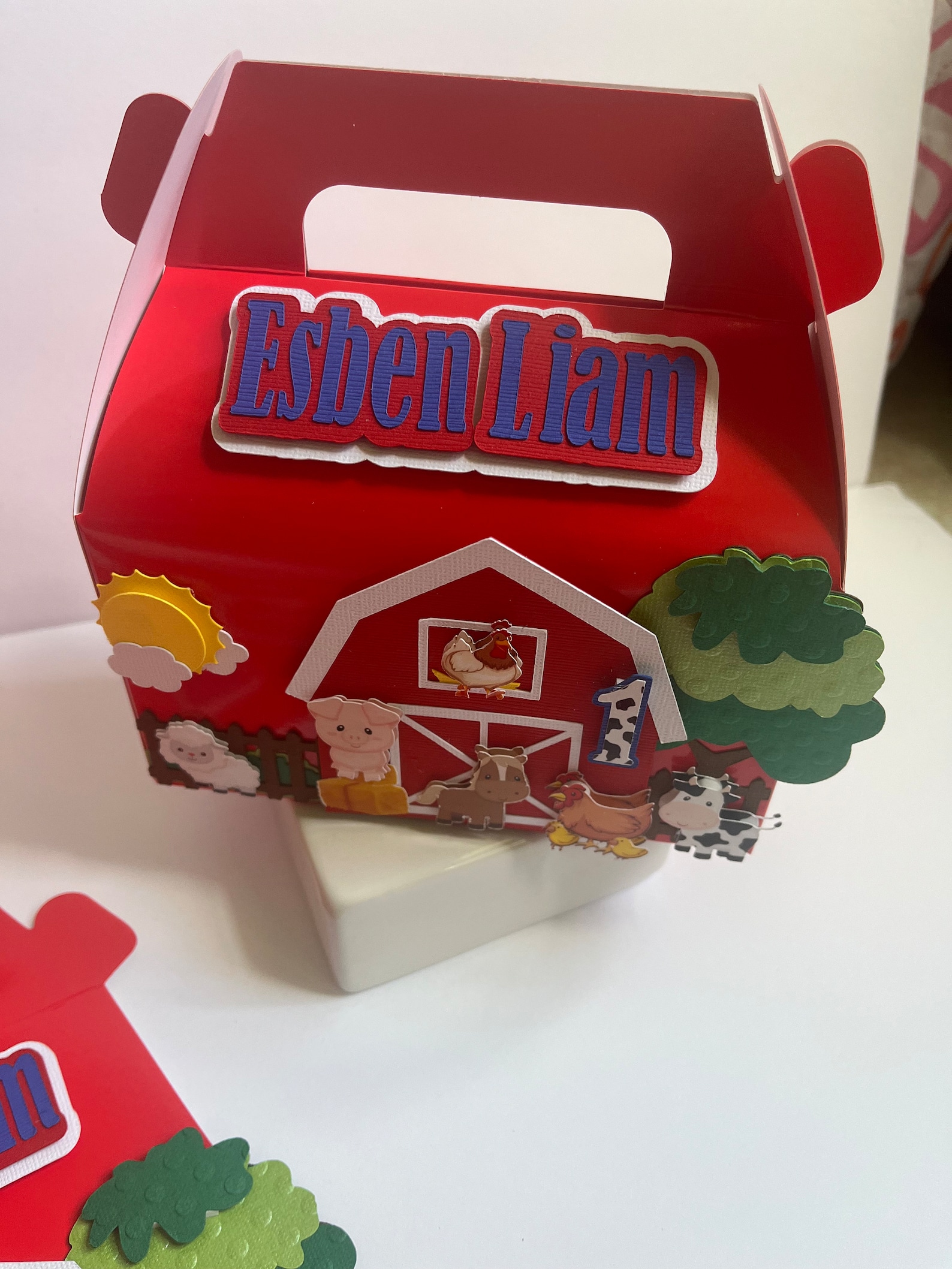 Farm Favor Box/farm Gable Box/farm Birthday/farm Birthday - Etsy
