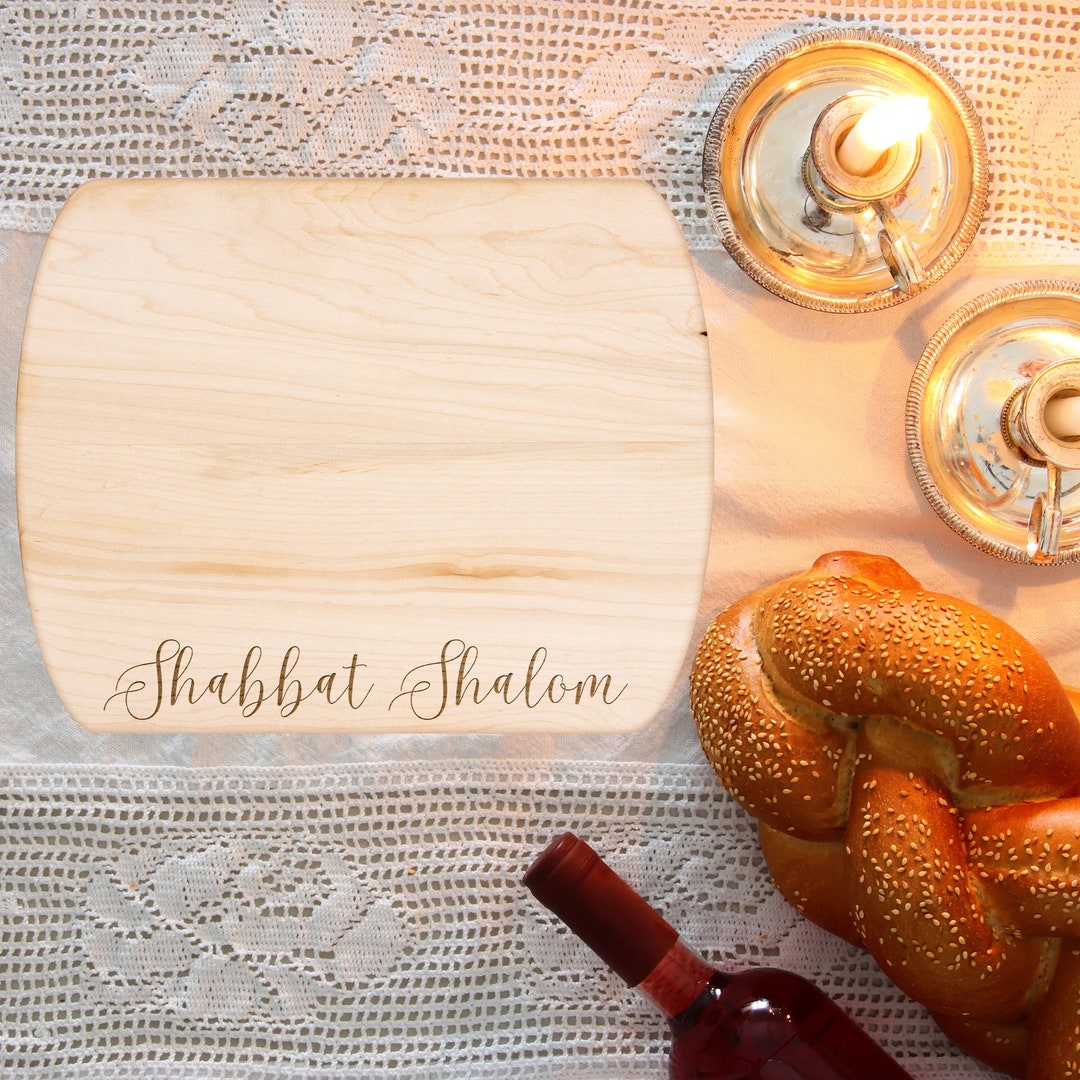 Shabbat Engraved Challah Board, Shabbat Cutting Board, Shabbat Gift ...