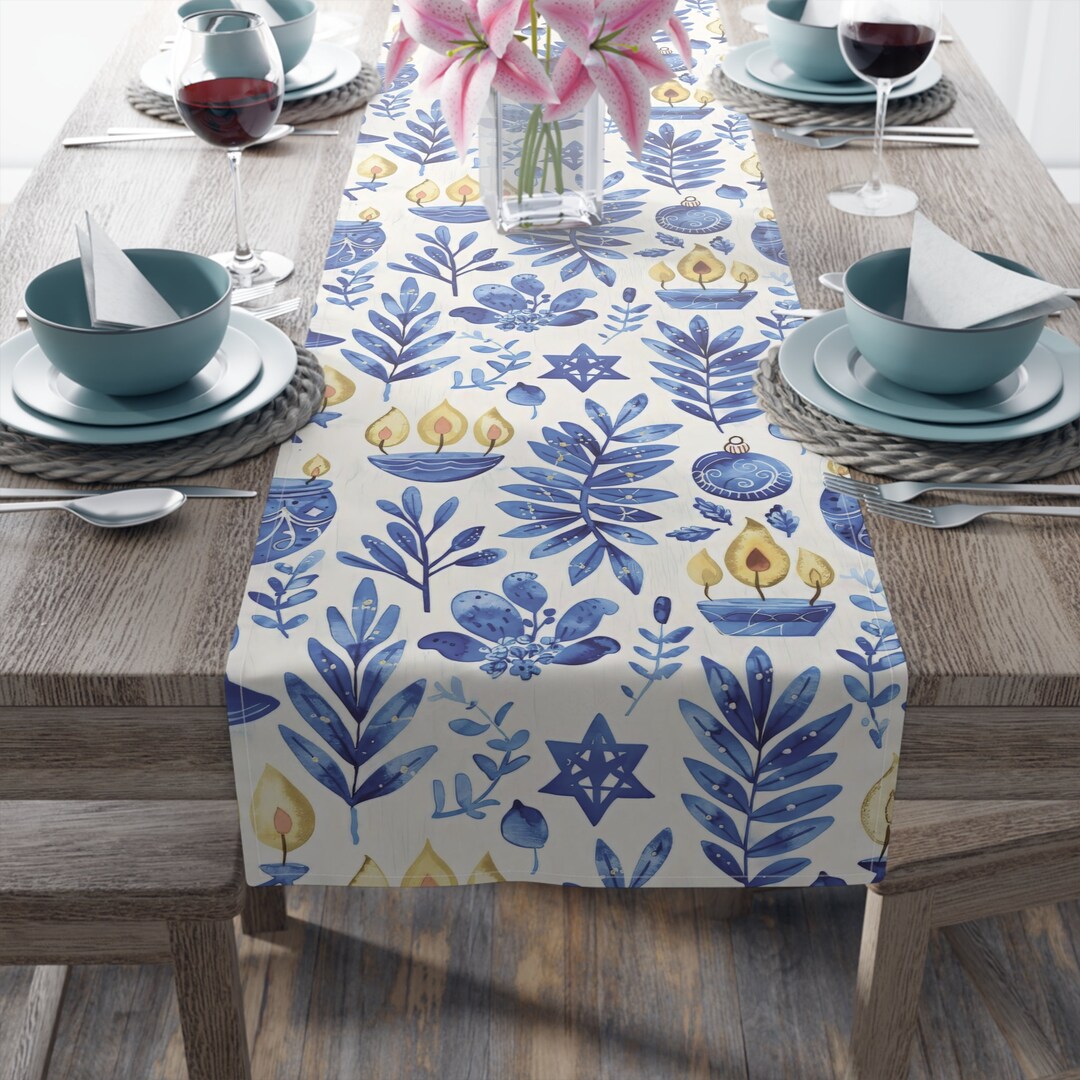 Shabbat Table Runner, Tabletop Decor, Housewarming Gift, New Apartment ...