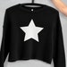 Crop Sweatshirt With Star, Star Sweatshirt, Cute Star Shirt - Etsy