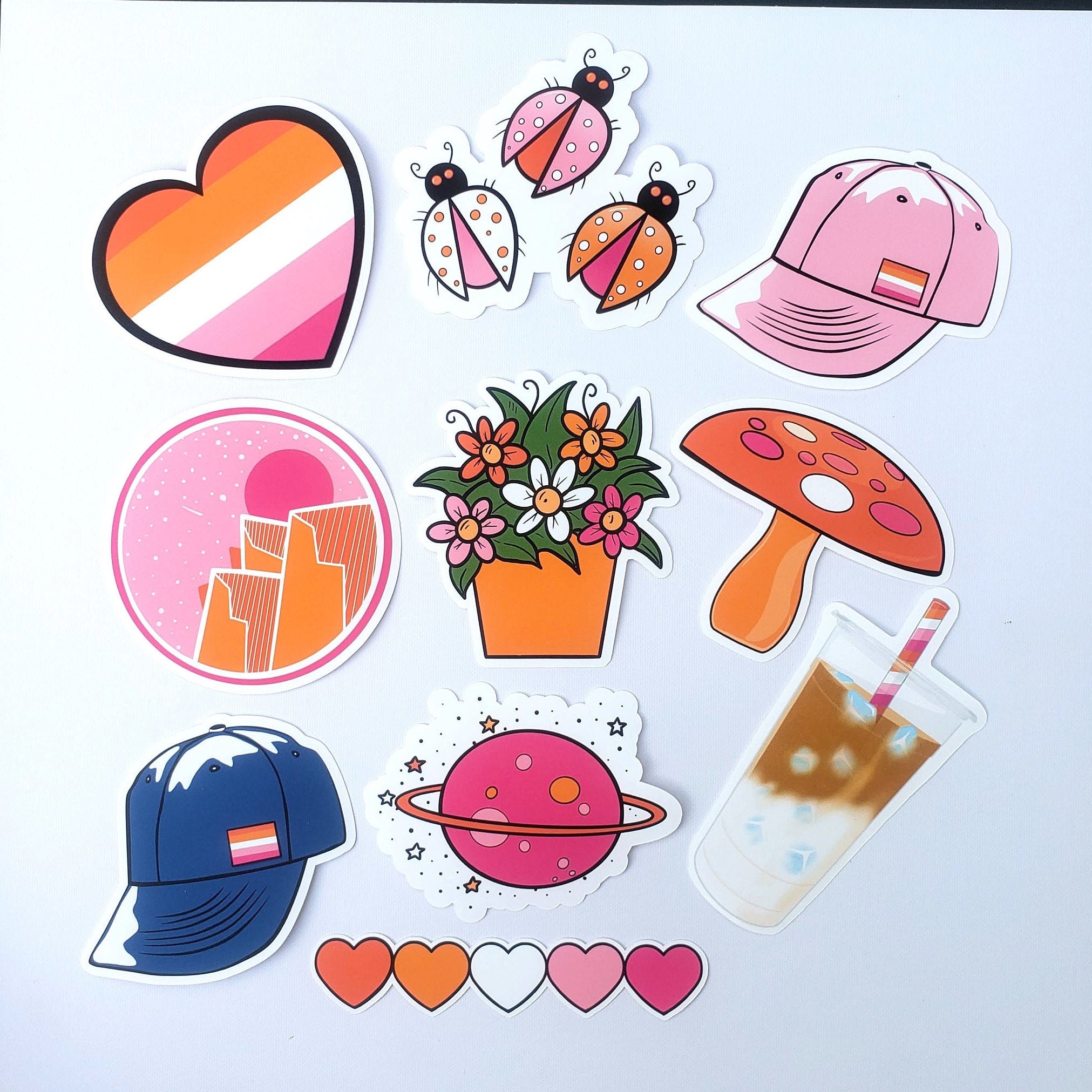 Lesbian Sticker Pack, 10 Pack of Lesbian Stickers, Subtle Lesbian ...