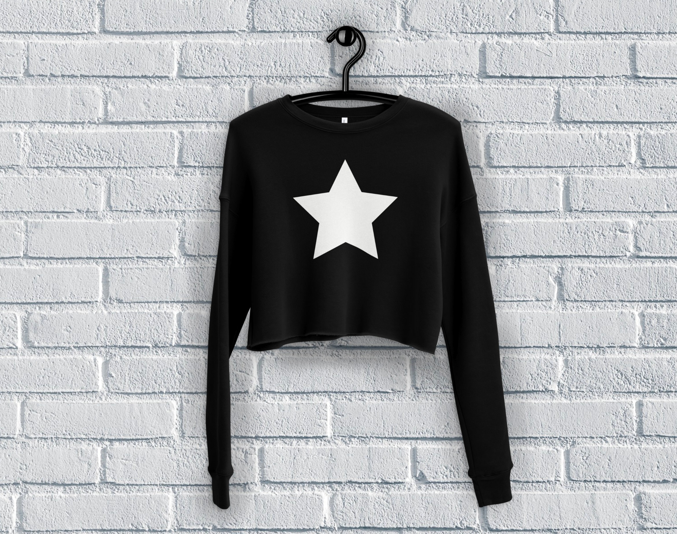 Crop Sweatshirt With Star, Star Sweatshirt, Cute Star Shirt - Etsy