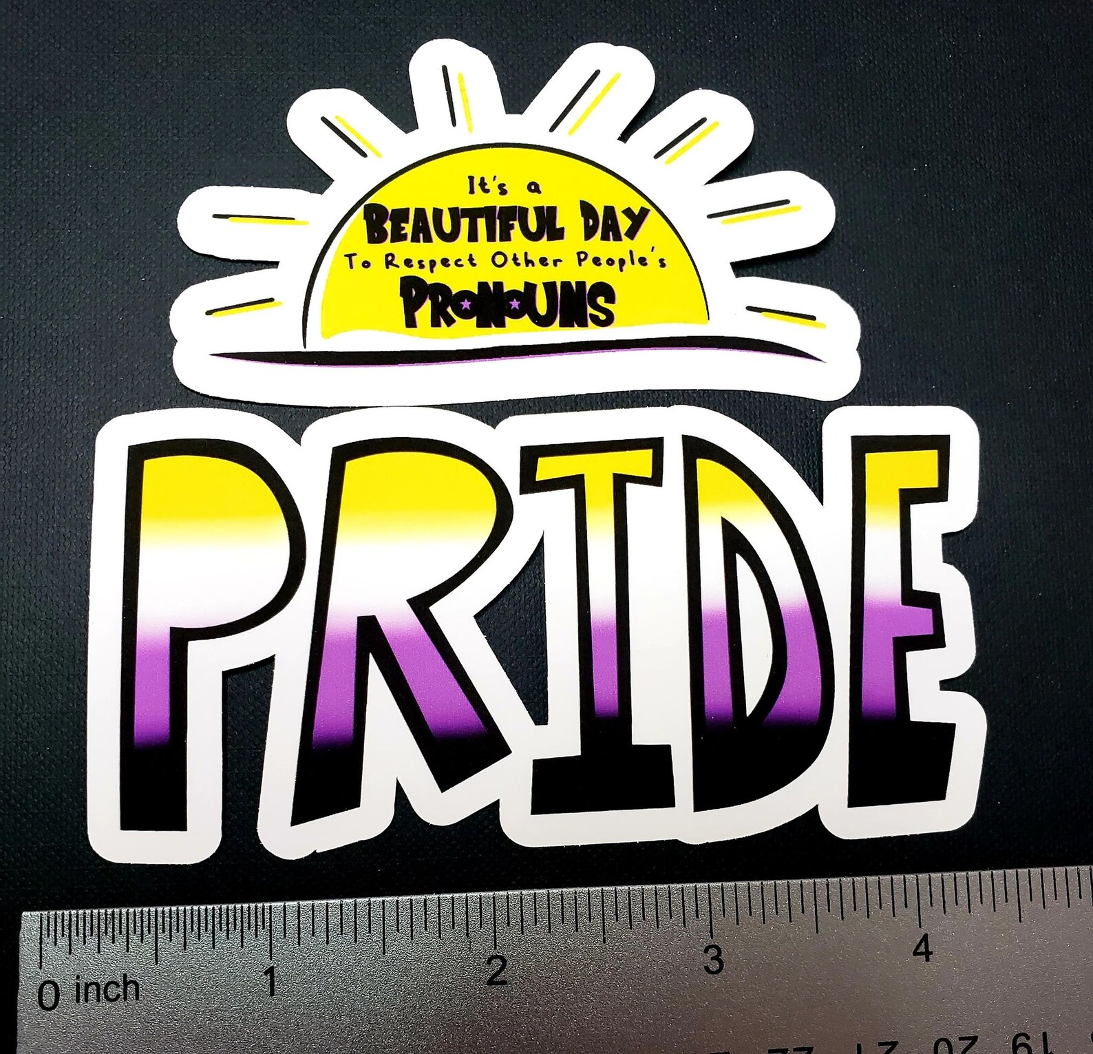 Non-binary Sticker Pack of 10, Nonbinary Flag Stickers, Non-binary ...