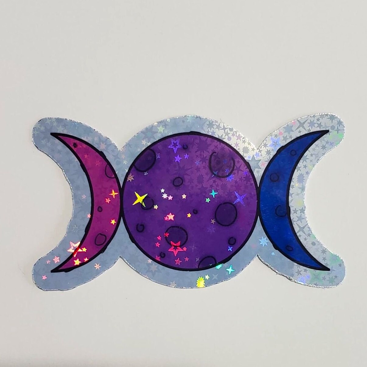 Subtle Bi Pride Sticker Pack of 5, Holographic Stickers, Bisexual Space ...