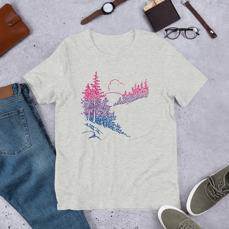 Bi Shirt, Subtle Bi Pride Shirt, Bisexual T Shirt, Bisexual Graphic Tee ...