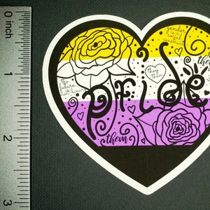 Non-binary Sticker Pack of 10, Nonbinary Flag Stickers, Non-binary Pride Stickers, LGBTQ Sticker ...