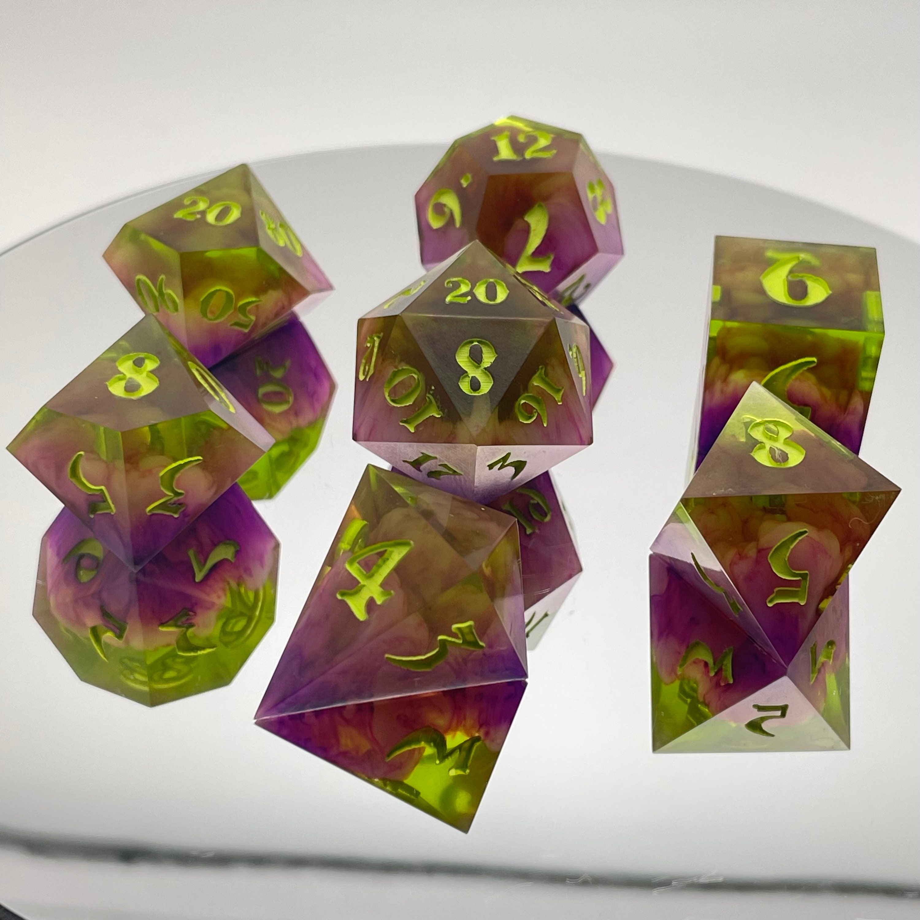 Joker's Laughing Gas Dice Set Polyhedral Dice D&D Dice - Etsy
