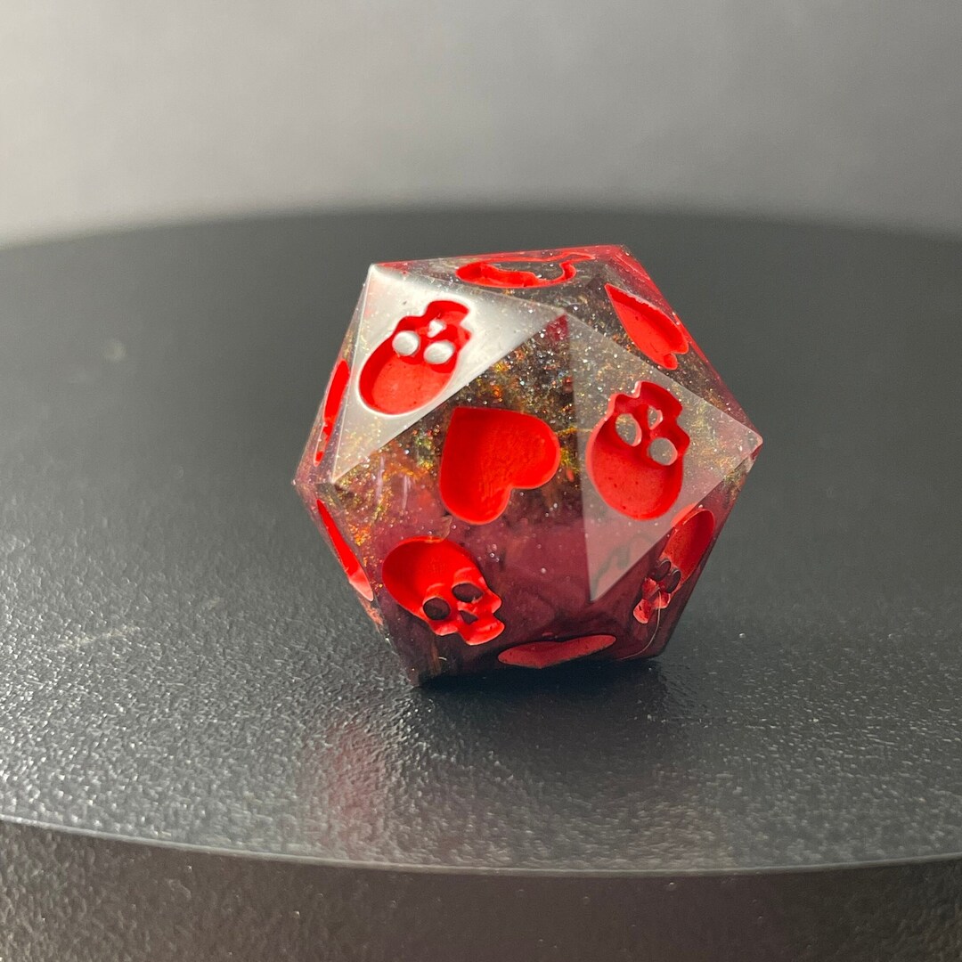 Bold Bloodstone Death / Save Single Dice Polyhedral Dice - Etsy