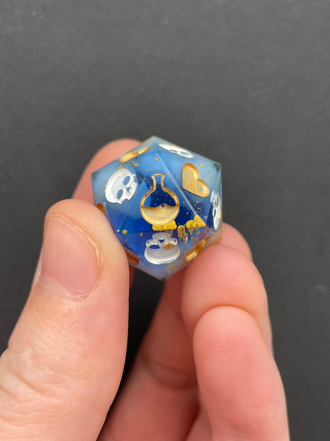 Oceanic Treasure Death / Save Single Dice Polyhedral Dice - Etsy