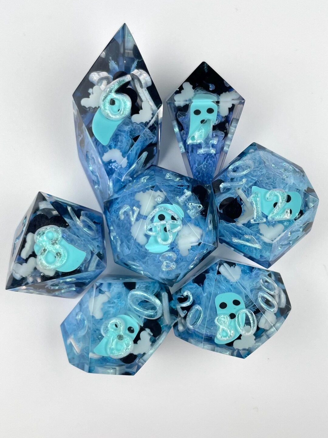 Winter Ghosts Dice Set | Polyhedral Dice | D&D Dice Set | Dungeons and ...