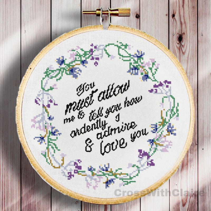Jane Austen Cross Stitch - Etsy