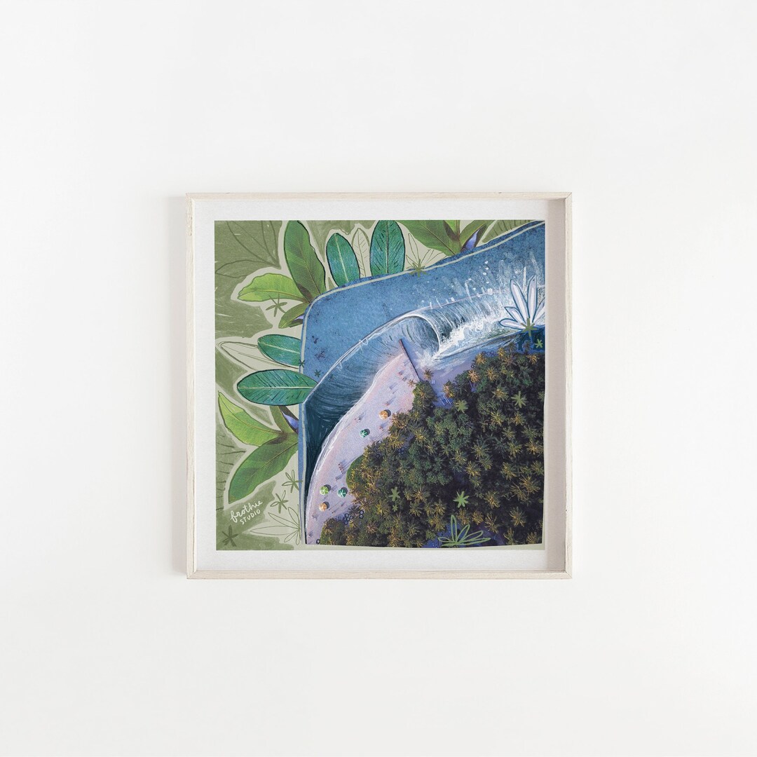 Baja Bound Surf Collage Printable Art Surfer Girl Digital Surf Art ...