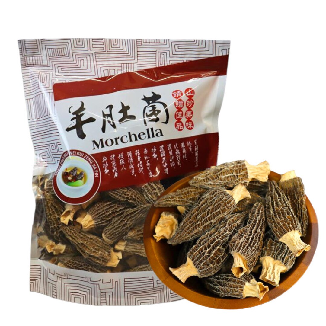 Royal Seafood USA Premium Dried Wild Moral Mushroom 3oz 羊肚菌 煲汤好物100% ...