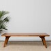Mid-century Inspired Solid Cherry Wood Coffee Table With Angled Legs - Etsy