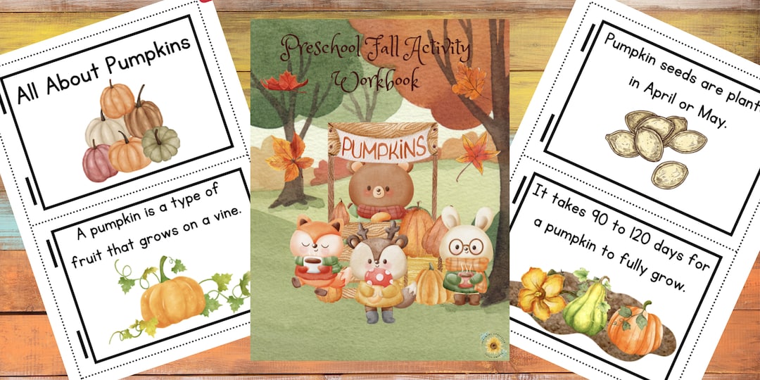 Preschool Fall Activity Workbook - Etsy