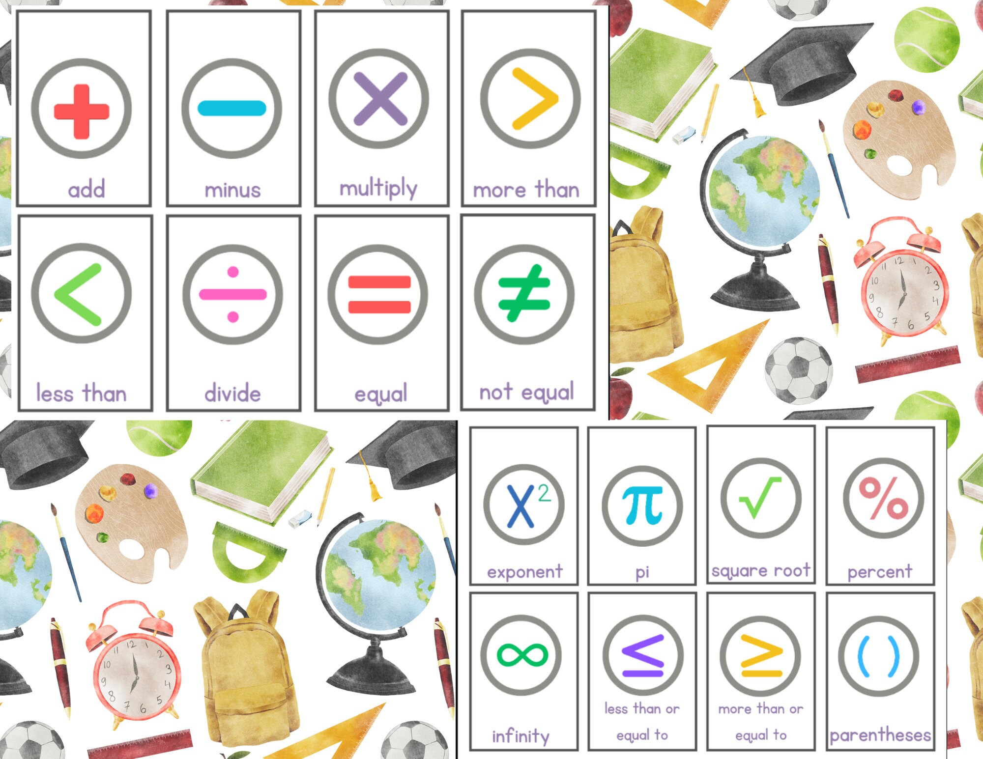 Math Reference Cards/ 1st-5th Grade - Etsy