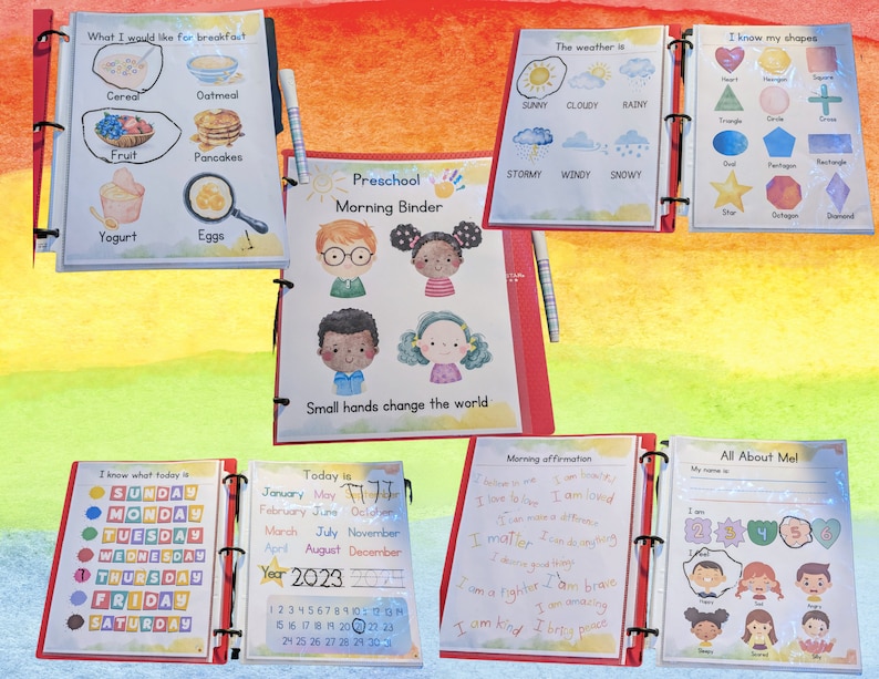 Preschool Morning Binder - Etsy