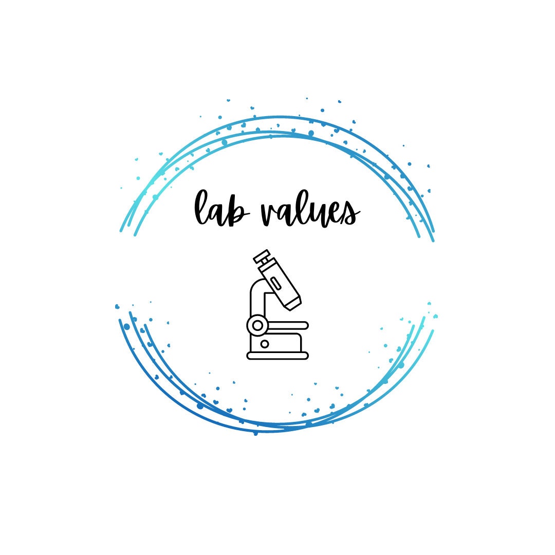 Lab Values Study Pack - Etsy