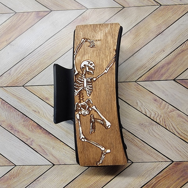 Skeleton Hair Clip - Etsy