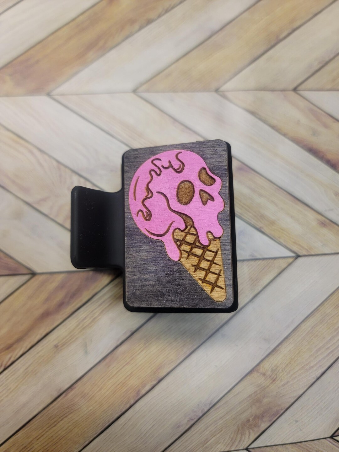 Skull Ice Cream Cone Claw Clip - Etsy