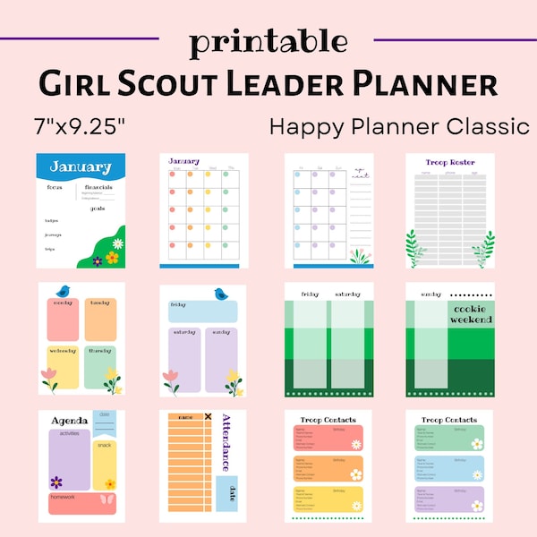 Girl Scout Planner - Etsy
