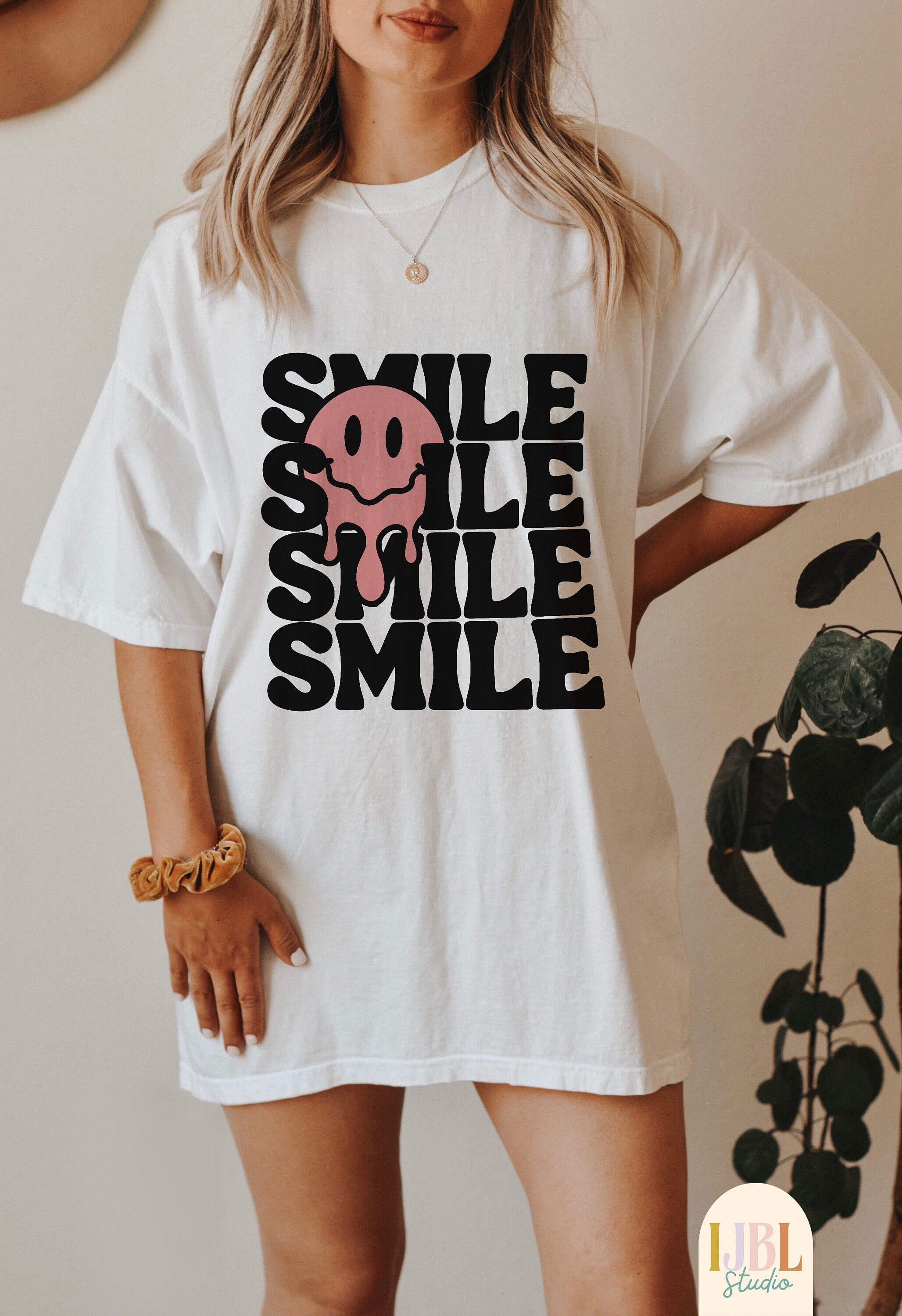 Dripping Smiley Face Smile Tee Shirt Comfort Colors® Smiley - Etsy
