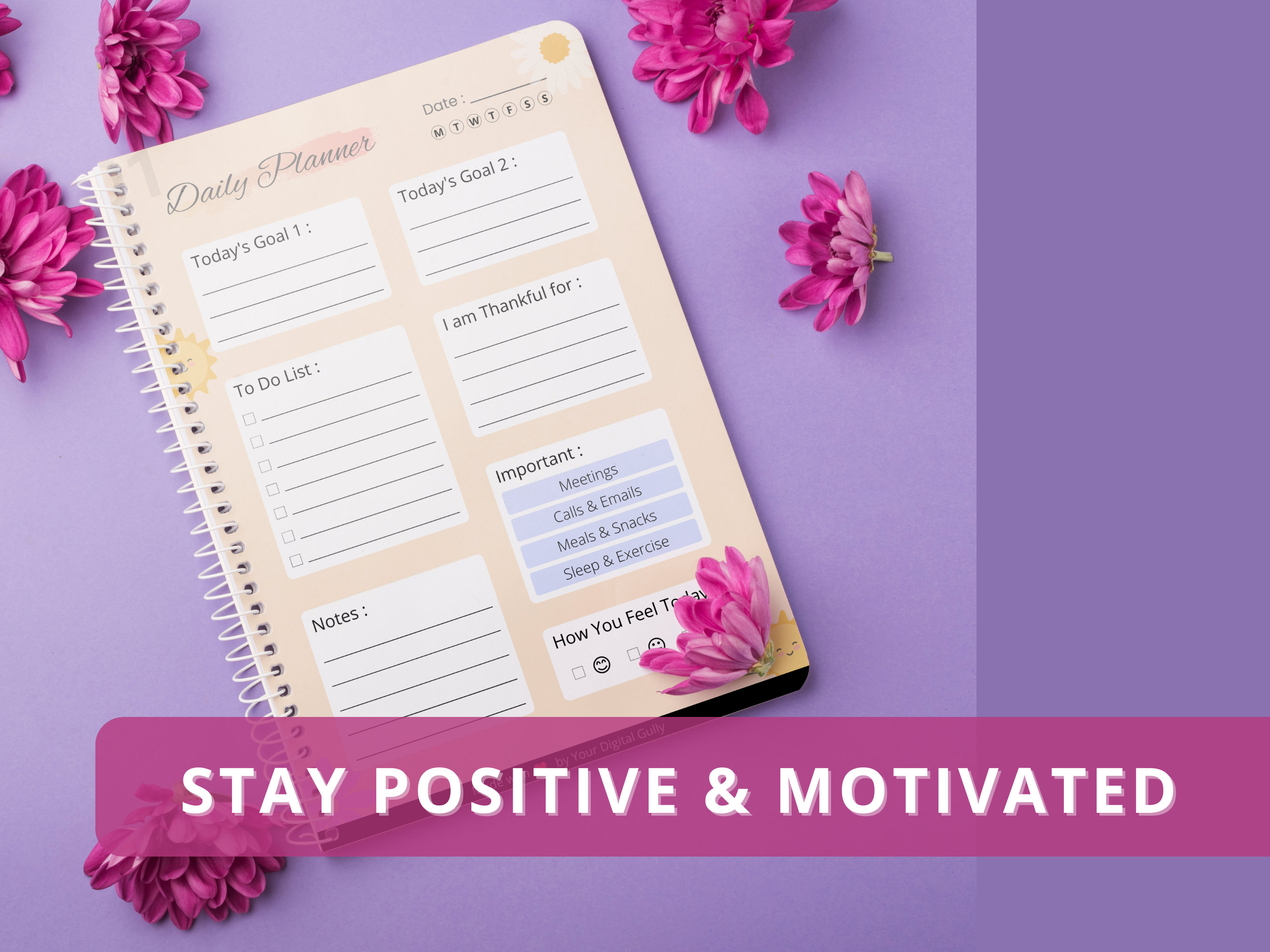 Premuim Customizable Daily Planner | Organize Your Day With Printable ...