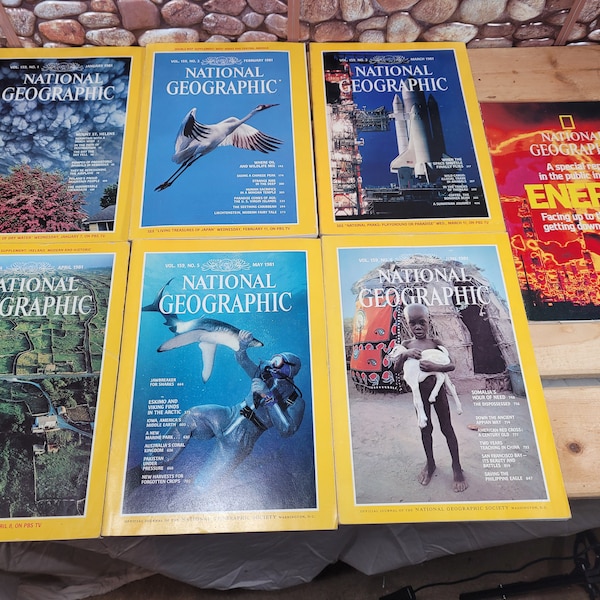 National Geographic Magazines - Etsy