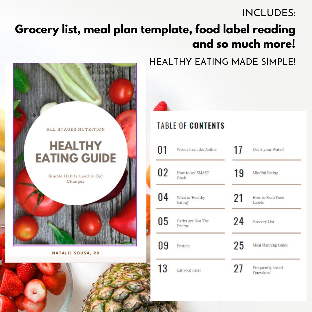Meal Planning, Grocery List and More! Healthy Eating Made Simple! - Etsy