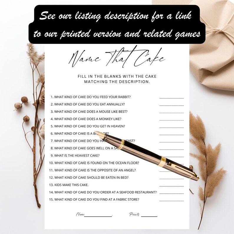 Modern Baby Shower Game, Name That Cake, Minimalist Baby Shower Game ...